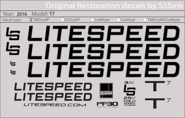 Bike Decals | Bike Frame Decals | Litespeed Bicycles