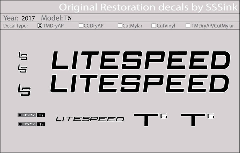 Bike Decals | Bike Frame Decals | Litespeed Bicycles